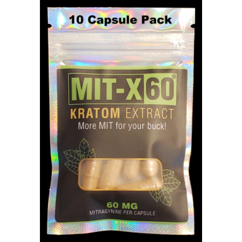 Buy Kratom Extract Capsules - 60 mg mitragynine MIT-X 60 - Better price ...